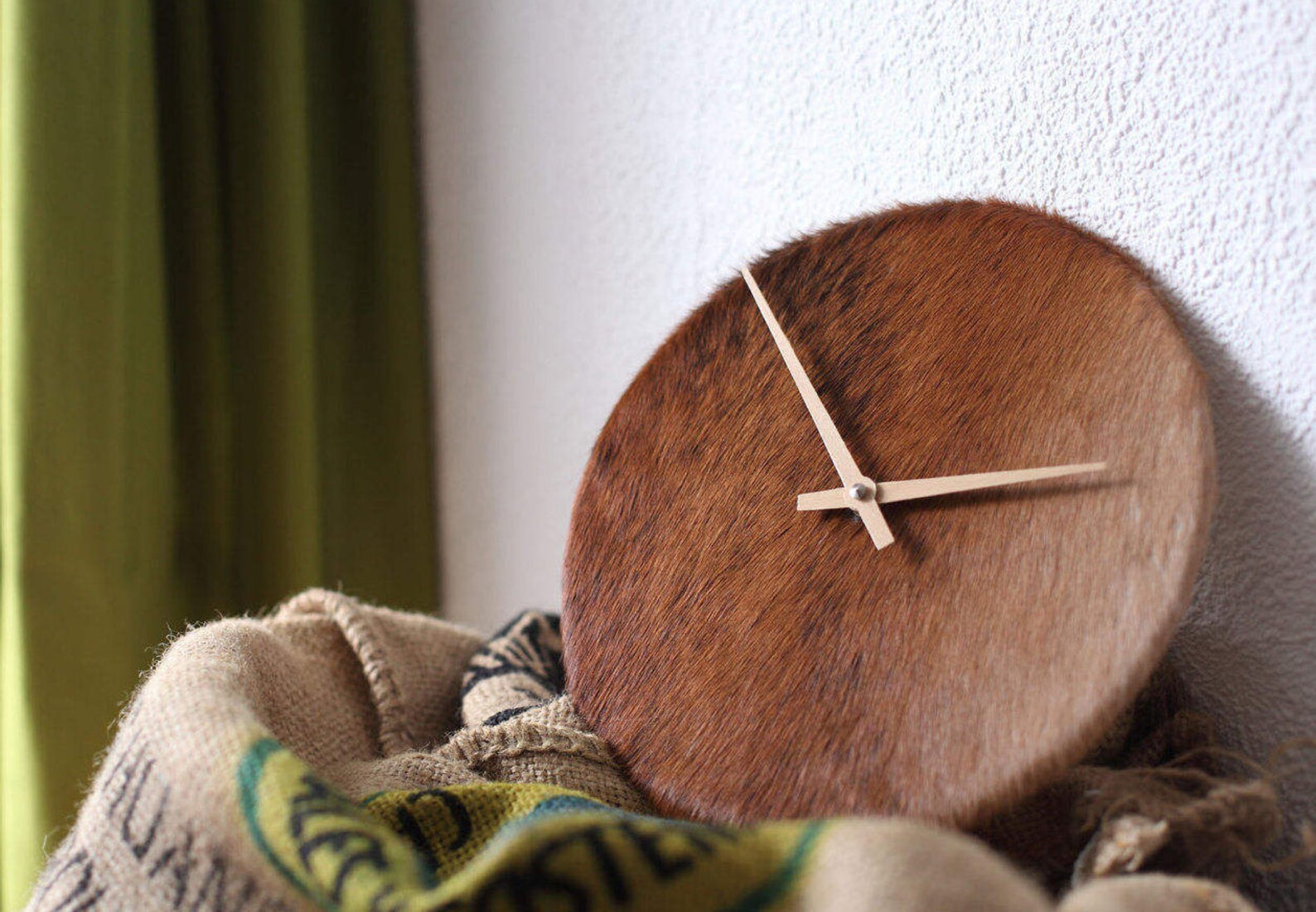Cowhide Clock - Etsy