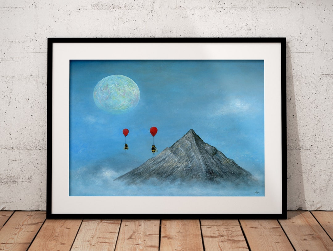 Bee Art Print, Bumblebee Giclee Print, Insect Wall Art, Home Decor ...