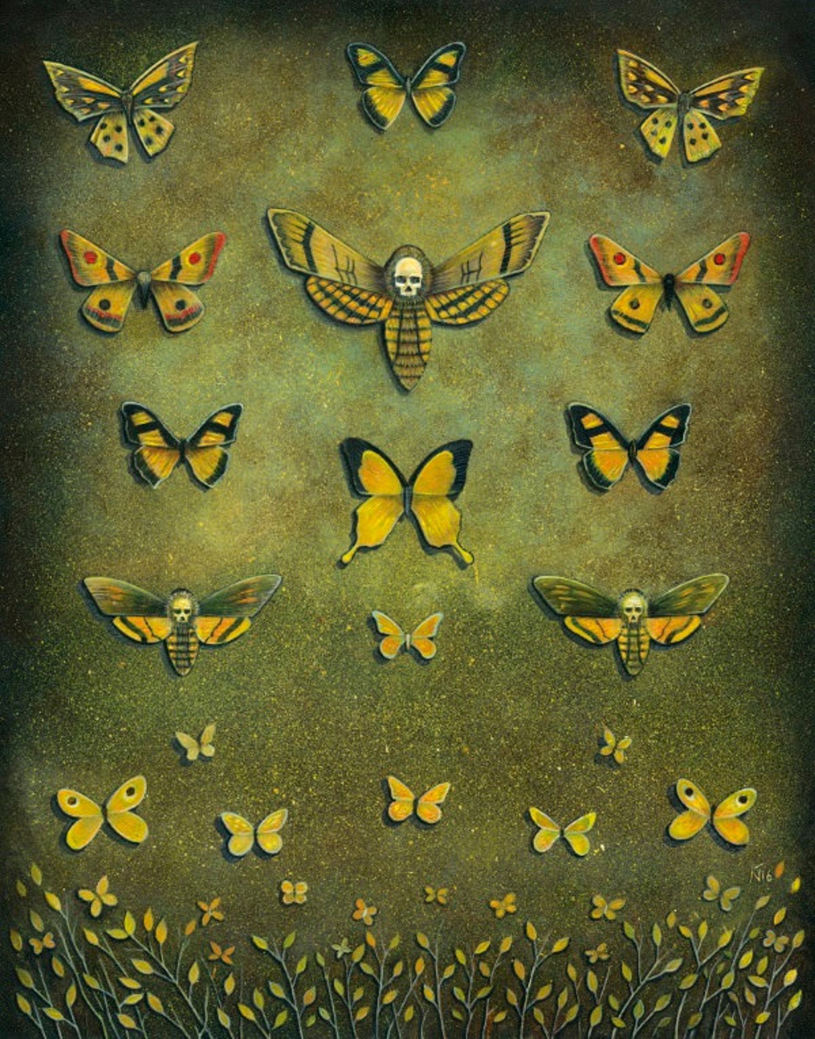 Butterfly Fine Art Print Moth Painting Home Decor Gift | Etsy