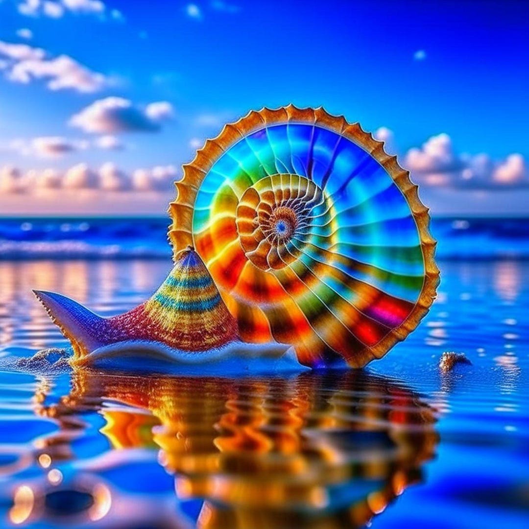 Nautilus Shell in the Ocean - Etsy