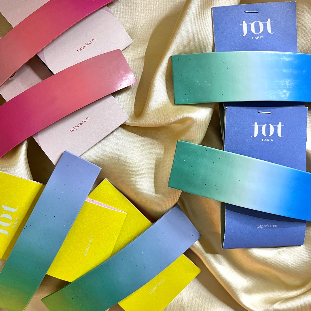 Hair Clip Colour Gradation Pattern Polymer Clay Handmade in Paris ...