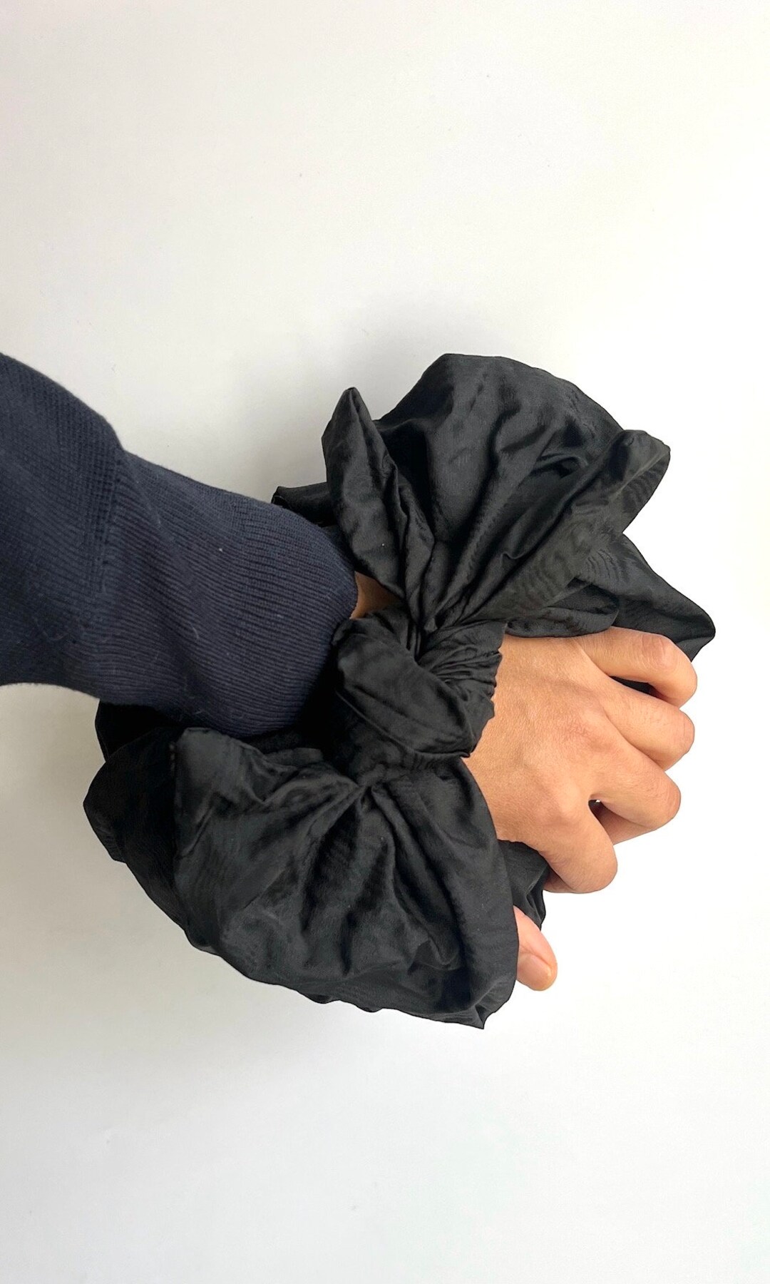 Silk Handbag Taffeta Black Wood Pattern Small Bag Furoshiki Inspired ...