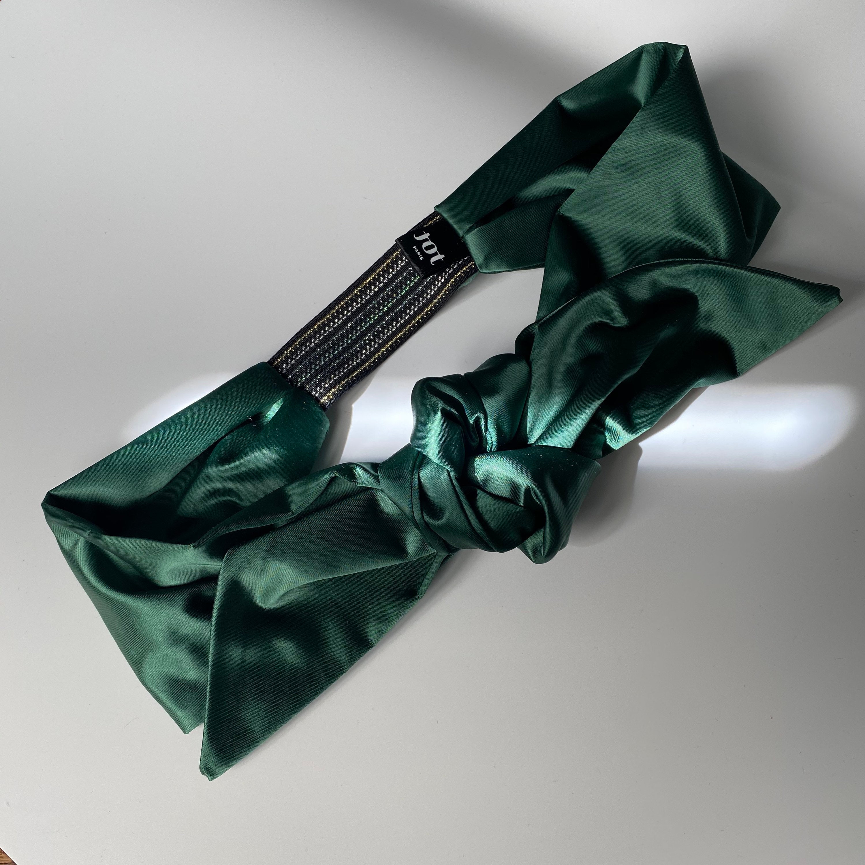 Headband Satin Duchess Fabric Green Turban Adjustable Size Party Y2K ...