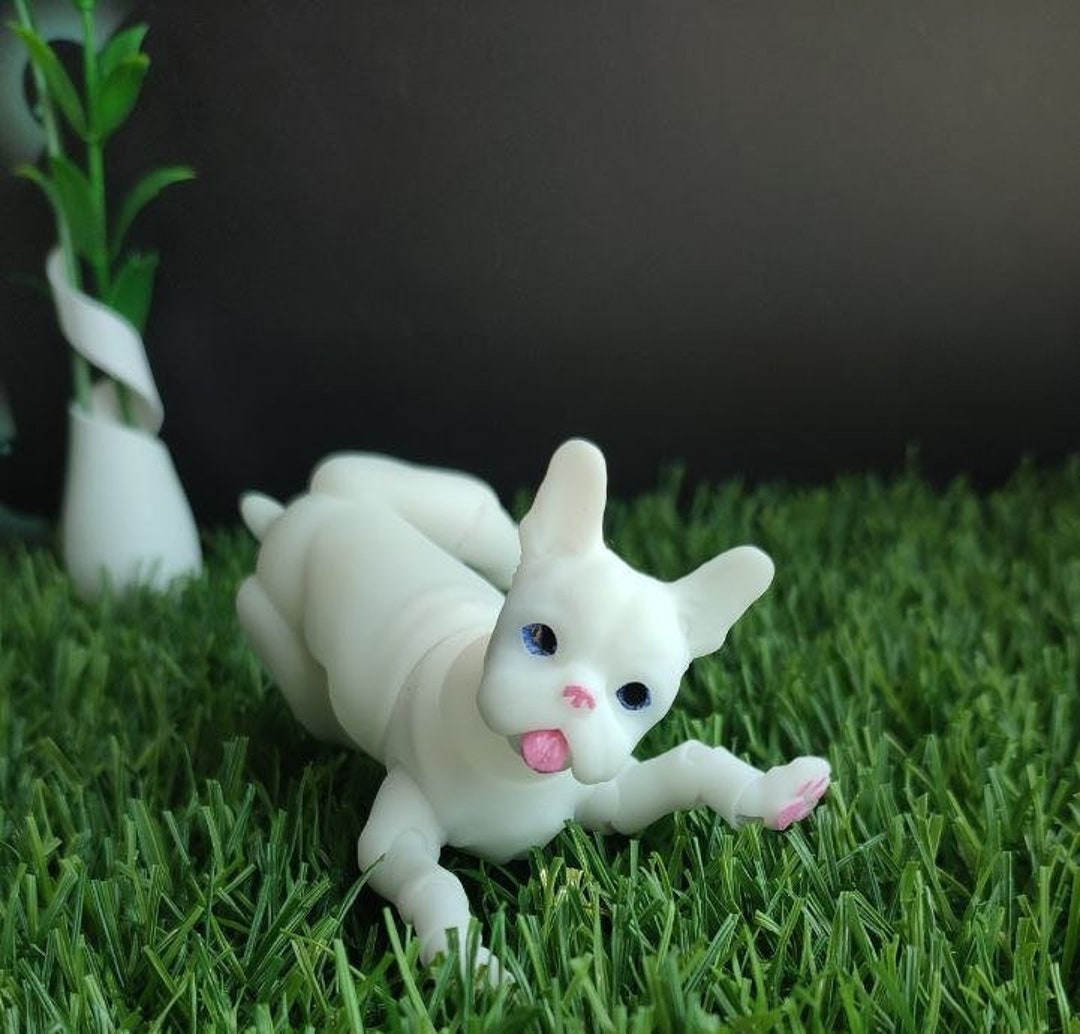 BJD Dog French Bulldog Pet Articulated With Blue Eyes for Doll - Etsy