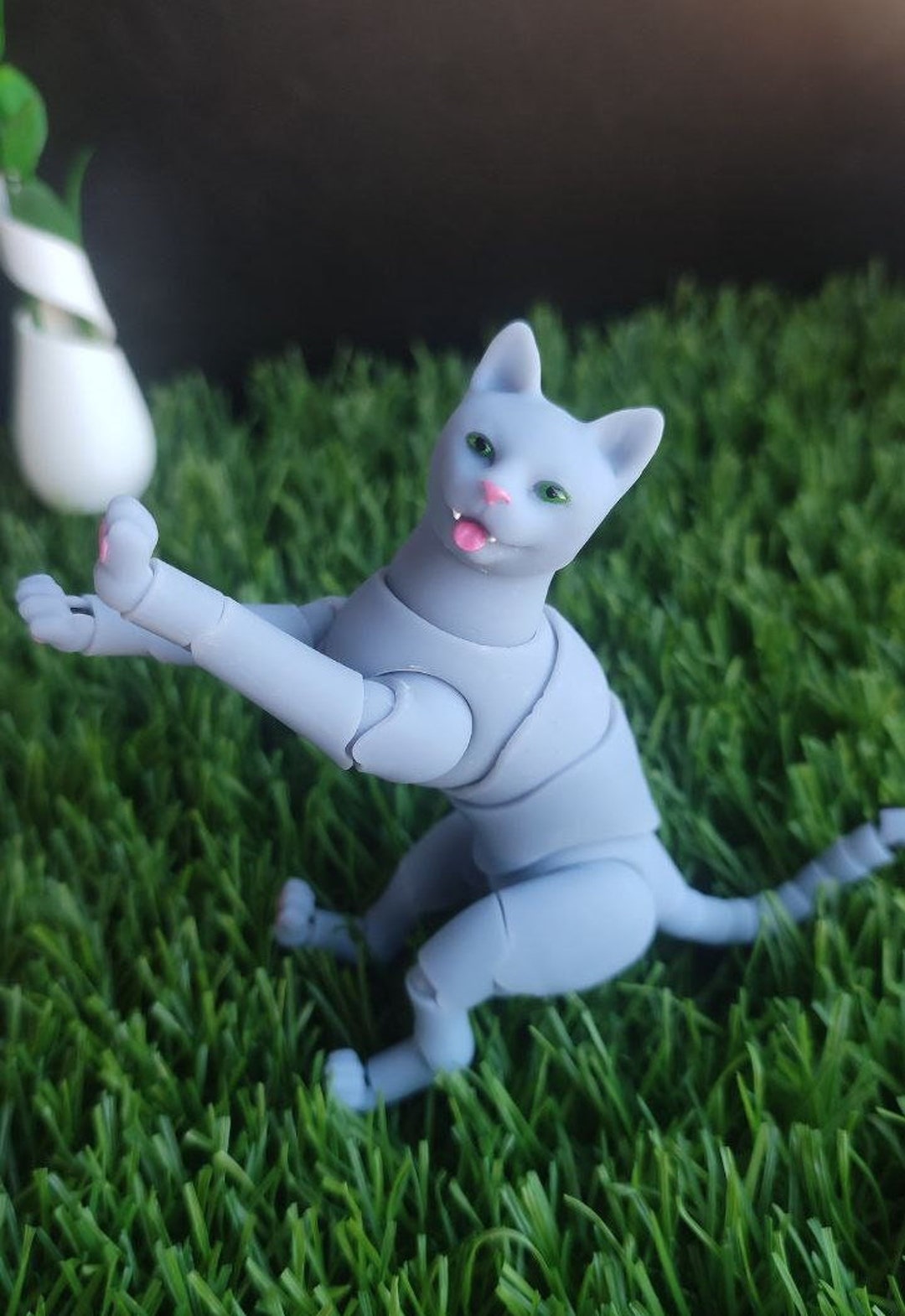 Bjd Cat Gray Skin With Green Eyes Makeup for Doll Integrity Toys - Etsy