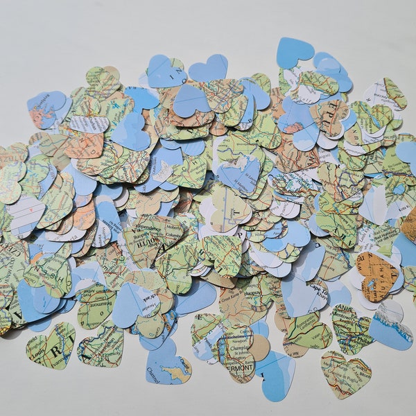 Map Confetti - Etsy