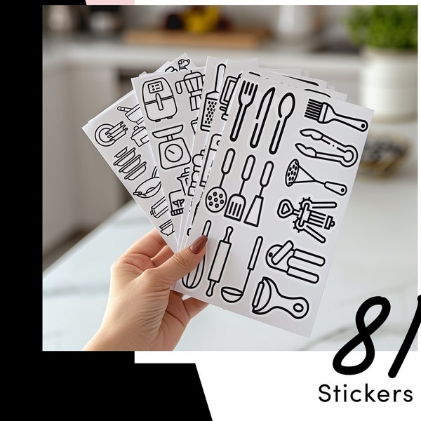 Kitchen Cabinet Decal Logo Vinyl Stickers Modern Cupboard Drawers Home ...