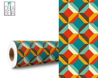 Retro Flower Vinyl Wrap For Furniture Self Adhesive Film | Etsy