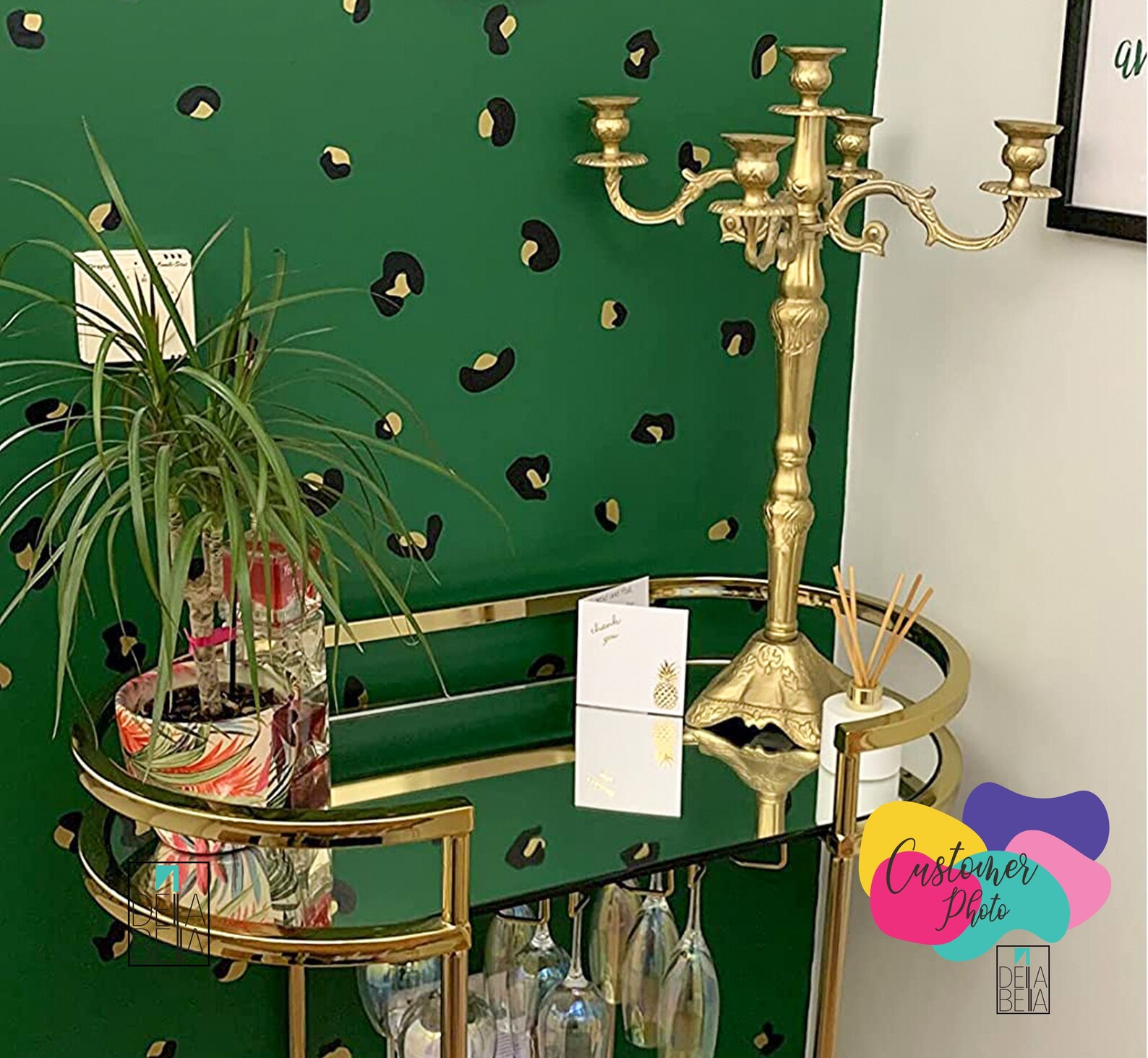 Leopard Print Wall Stickers 290x Leopard Animal Stickers + 288 Inner ...