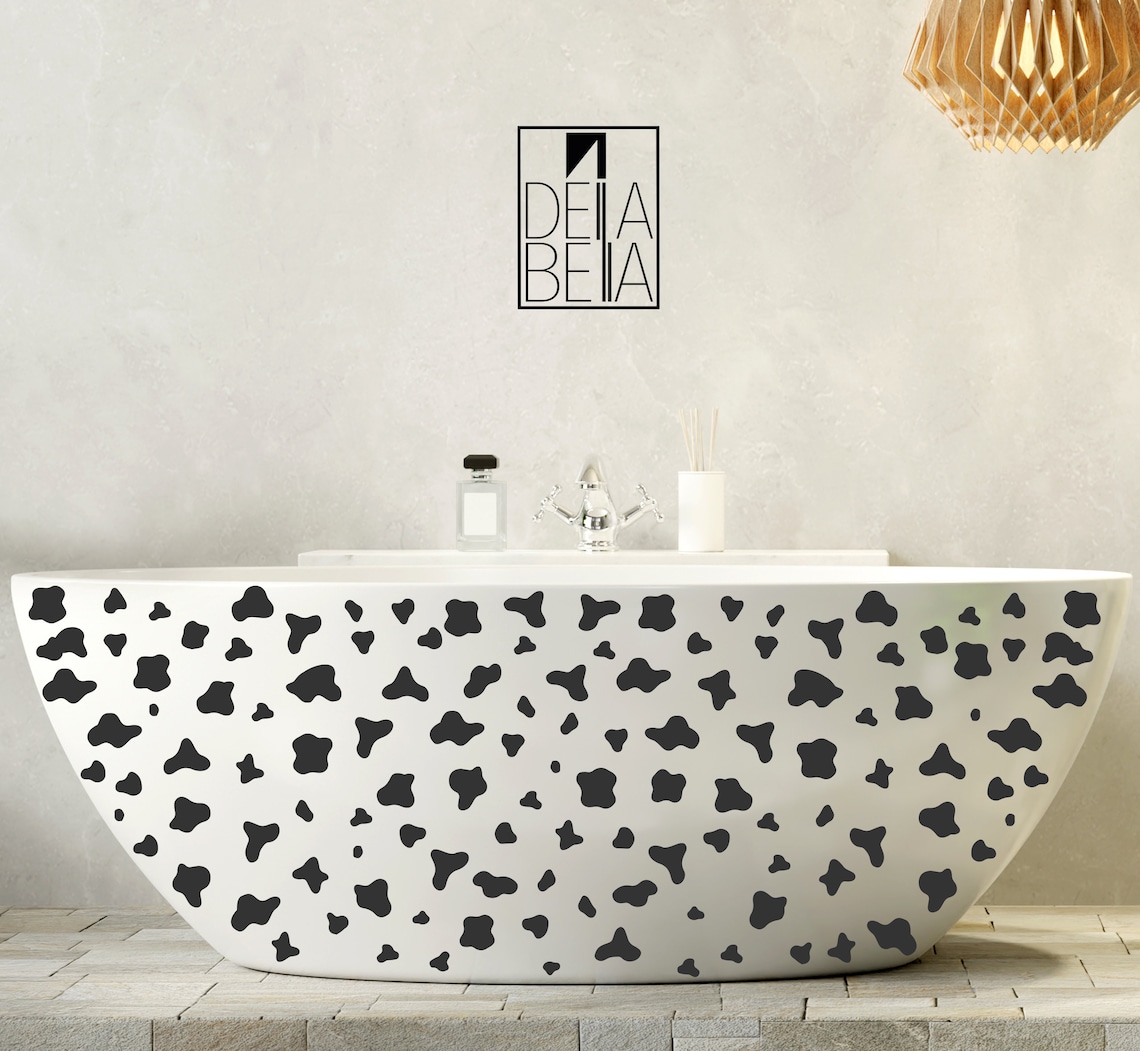 Cow Print Wall Stickers 142x Black Cow Spot Decals Animal - Etsy