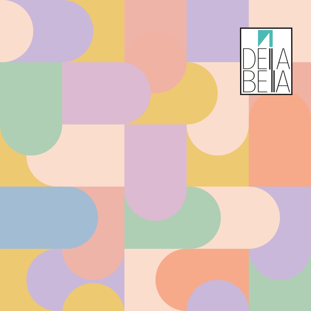 Geometric Modern Art Bauhaus Vinyl Wrap for Furniture Geometric ...