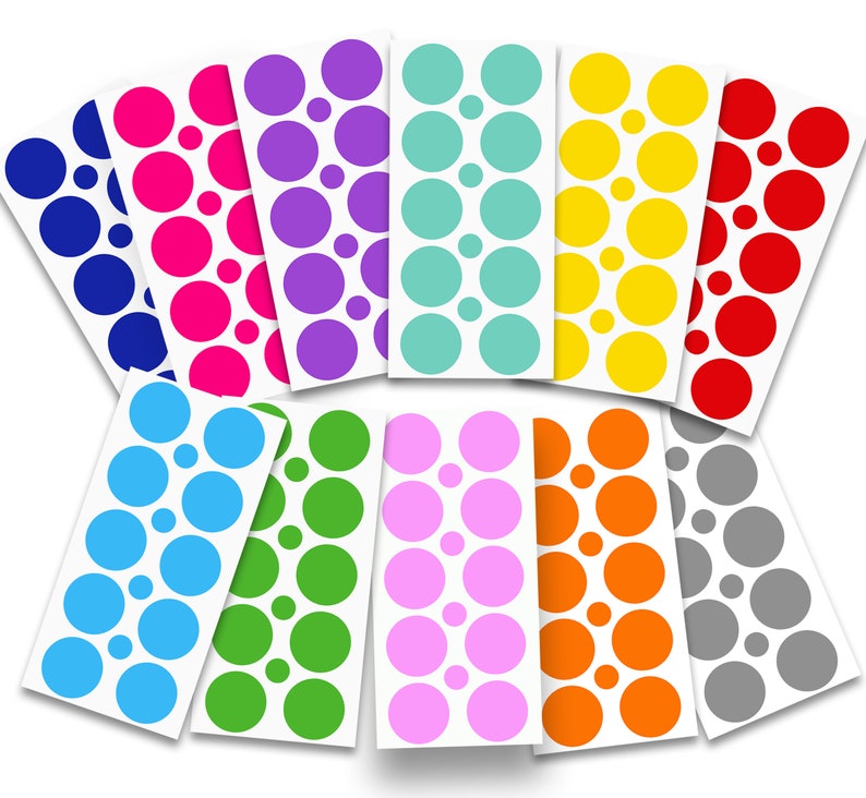 Polka Dot Wall Stickers 110x Rainbow Spots Dots Decals 5cm 2 | Etsy