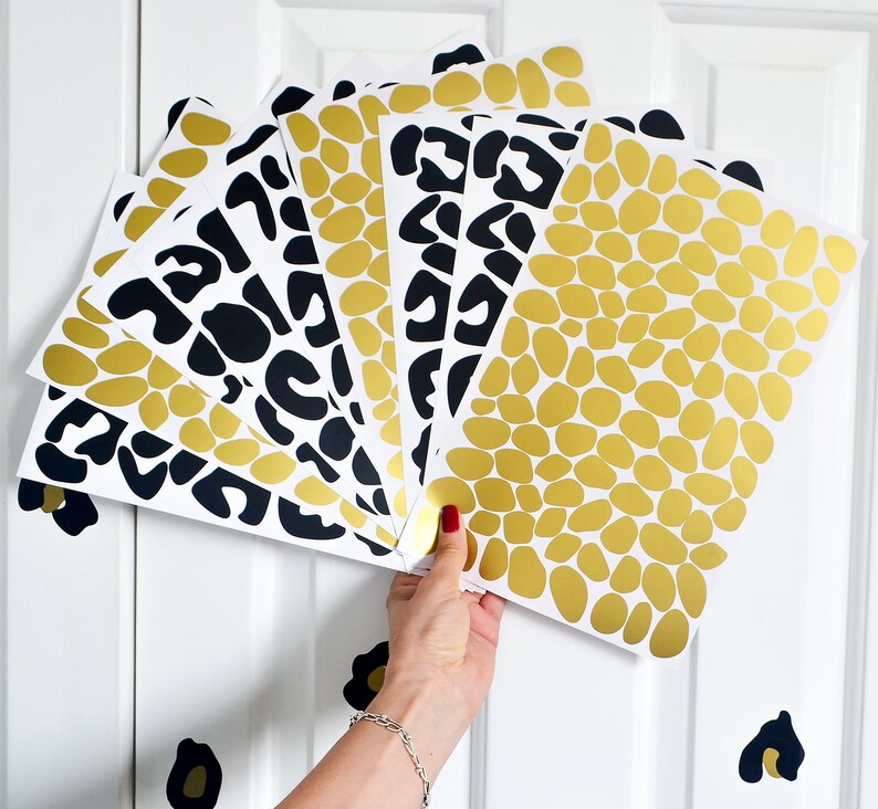 Leopard Print Wall Stickers 290x Leopard Animal Stickers + 288 Inner ...