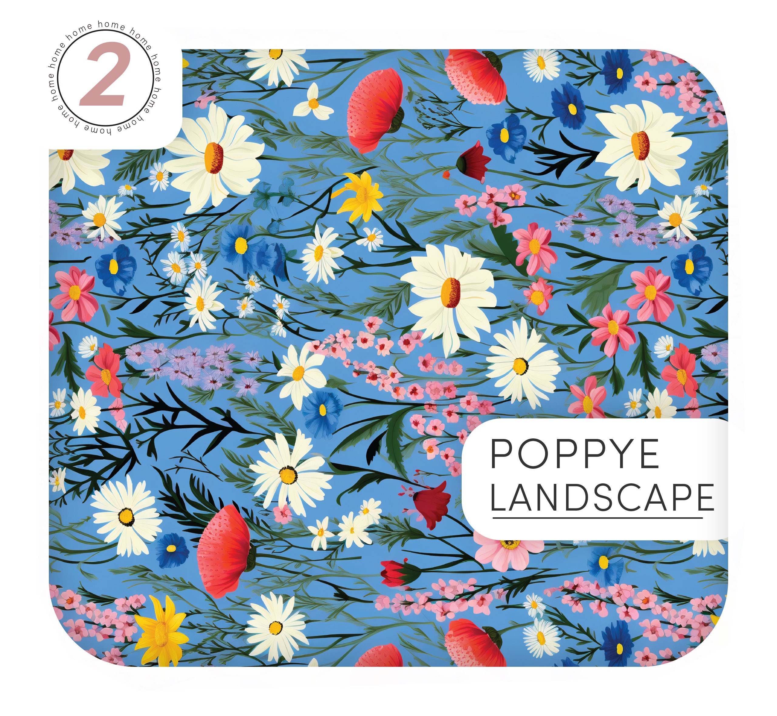 Peel and Stick Back Vinyl Wrapping for Furniture Wild Flowers DIY Home ...