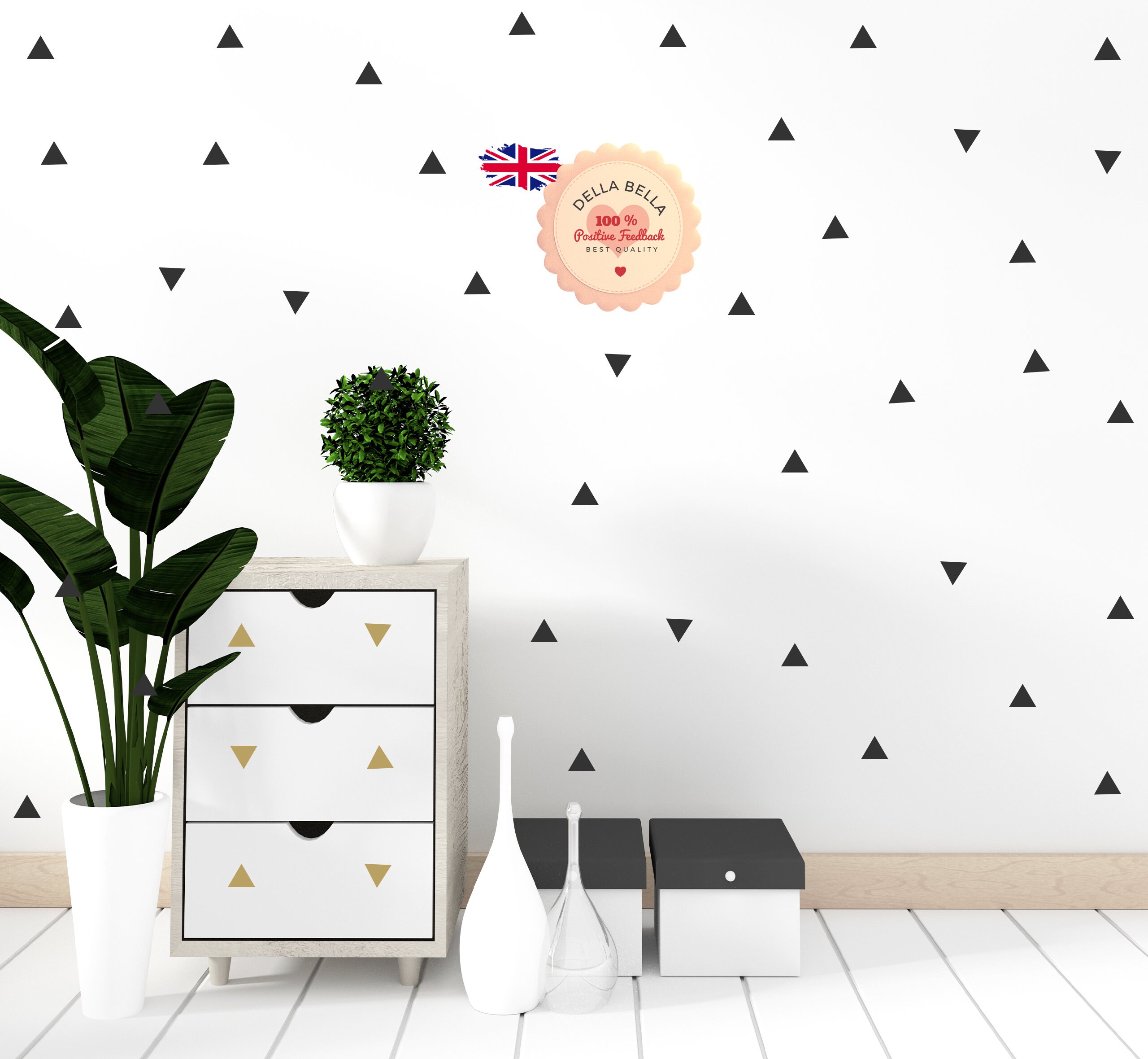 Triangles Wall Sticker 192x Mini Triangles Decals for Kids - Etsy