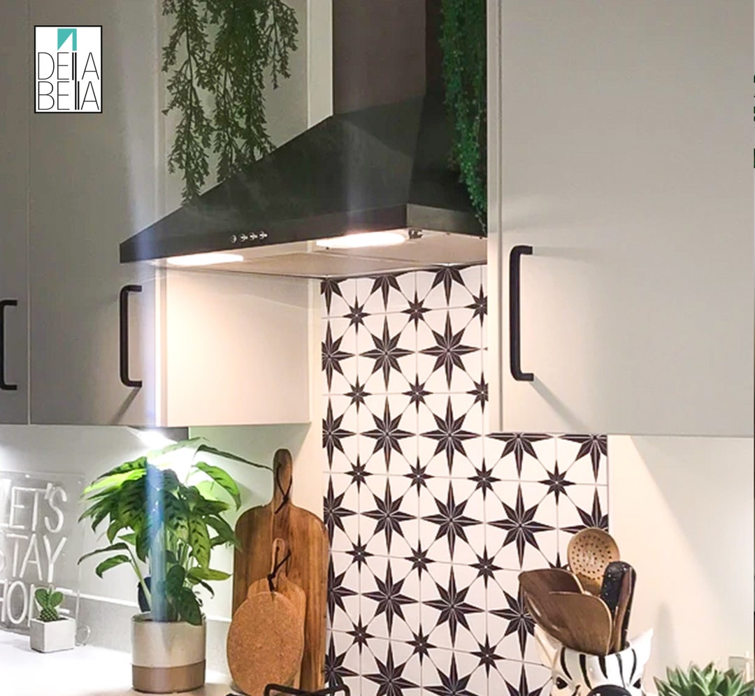 Peel and Stick Tiles Astral Estrella Star Vinyl Wrap For FurnitureSelf ...