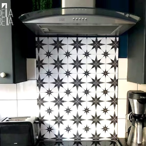 Tiles Astral Estrella Star Vinyl Wrap for Furniture Fire Place Self ...