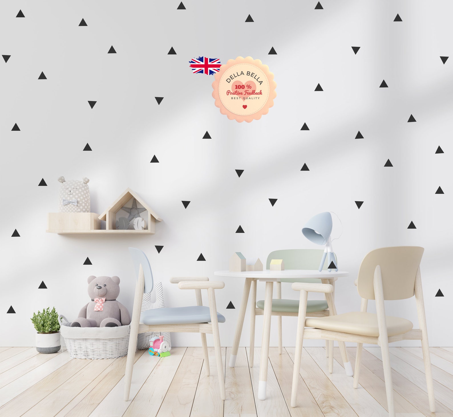 Triangles Wall Sticker 192x Mini Triangles Decals for Kids - Etsy