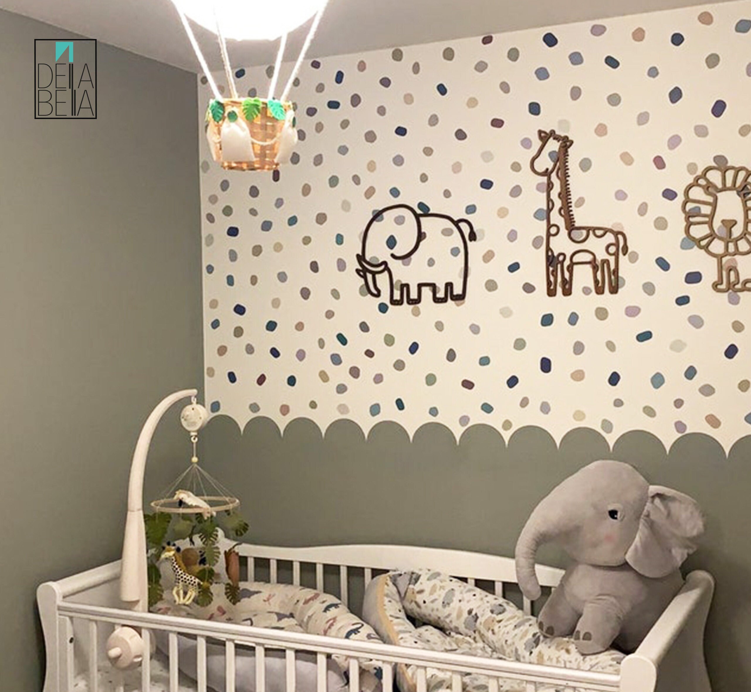 Wall Décor Home Décor Dalmatian Spots Decal,Polka Dots Stickers,Kids ...