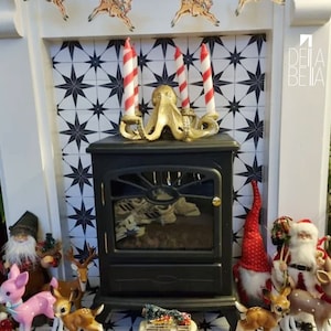 Tiles Astral Estrella Star Vinyl Wrap for Furniture Fire Place Self ...