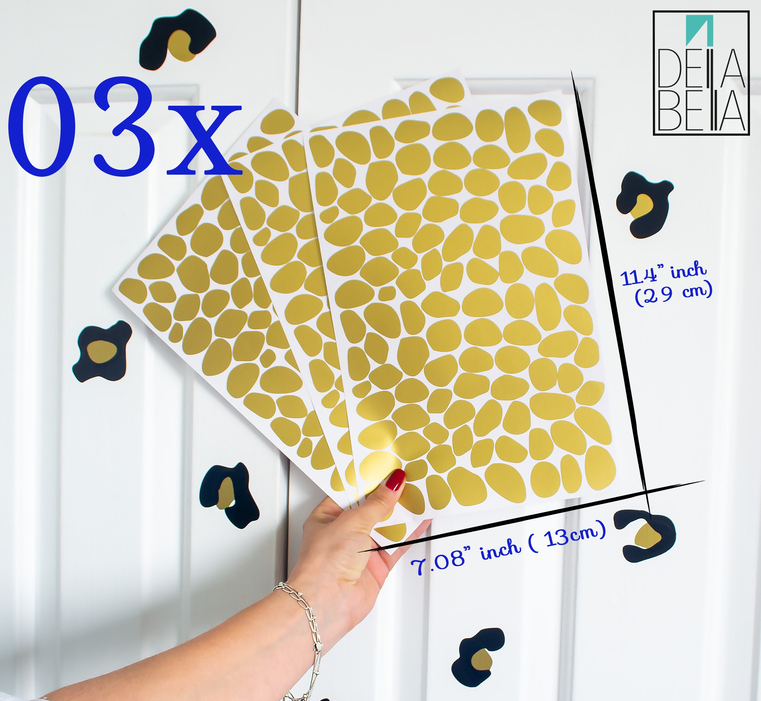Leopard Print Wall Stickers 290x Leopard Animal Stickers 288 | Etsy