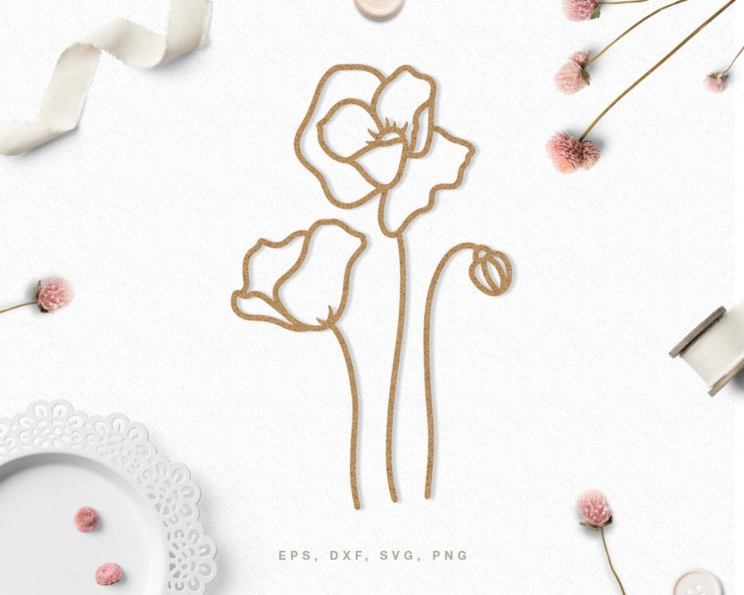Poppy SVG File - Cut File for Cricut & Silhouette in Svg Dxf Png Eps ...