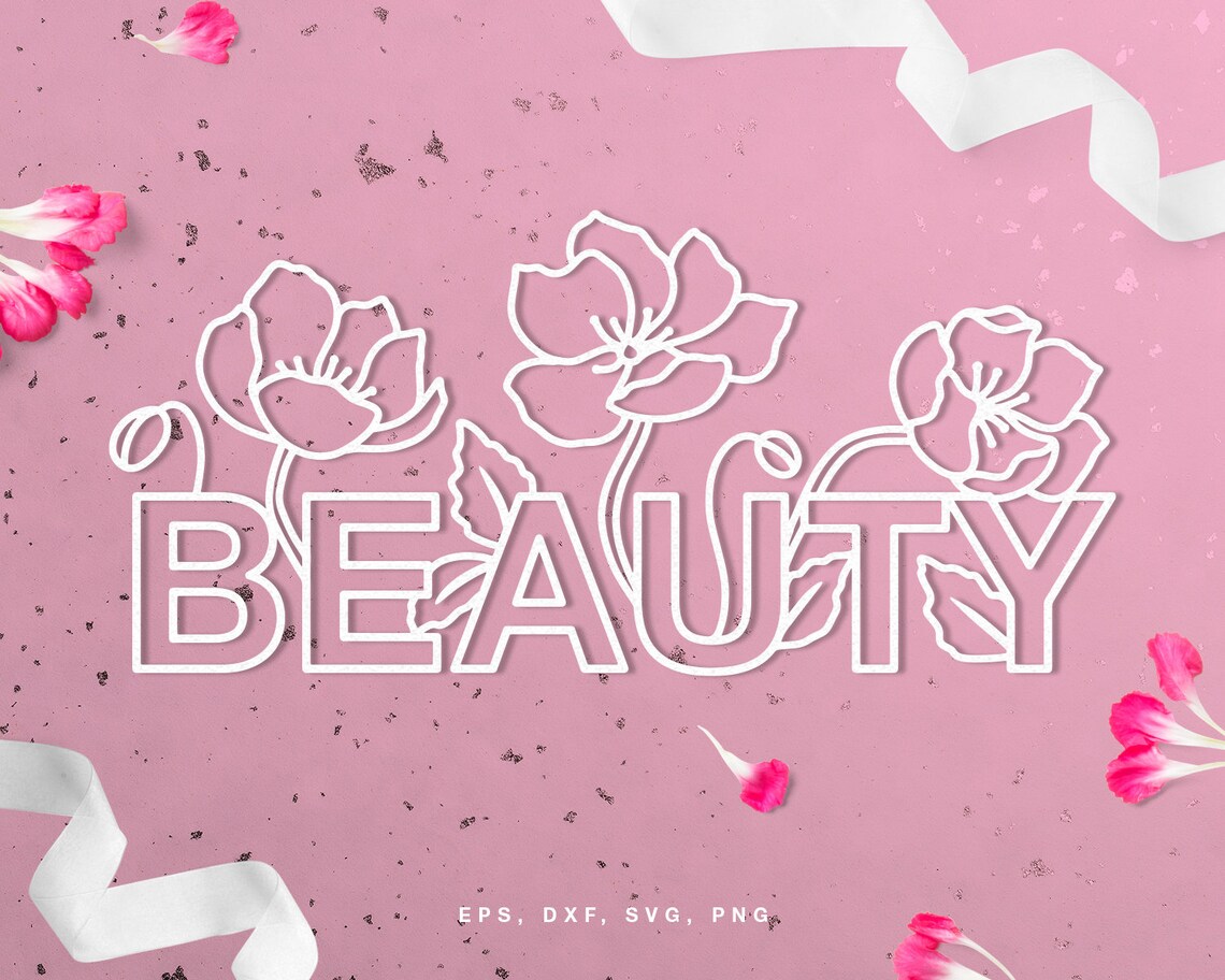 SVG Cut File beauty Lettering Silhouette Cameo and Cricut - Etsy