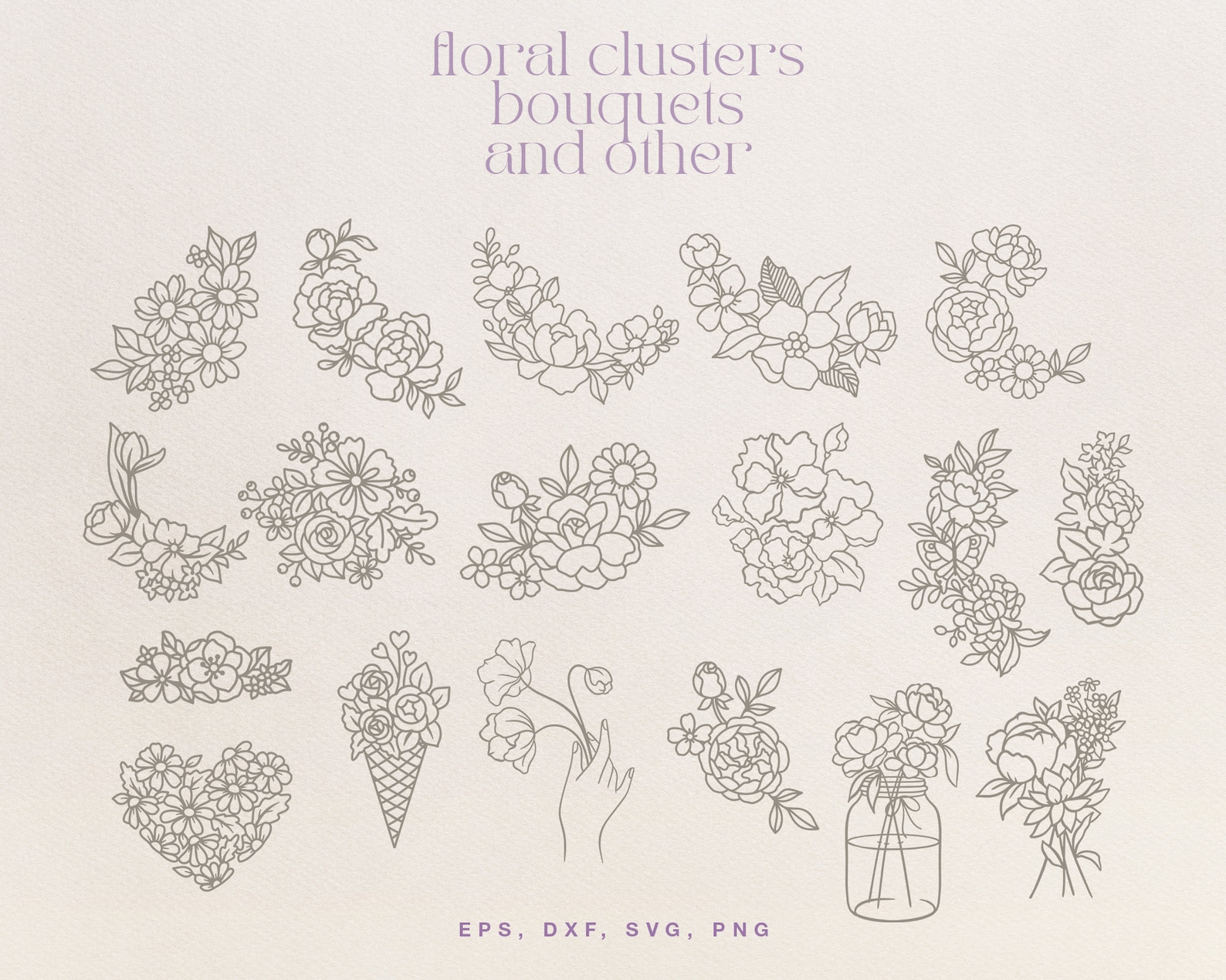 Huge SVG Flowers Bundle 35 Floral Cut Files for Silhouette - Etsy