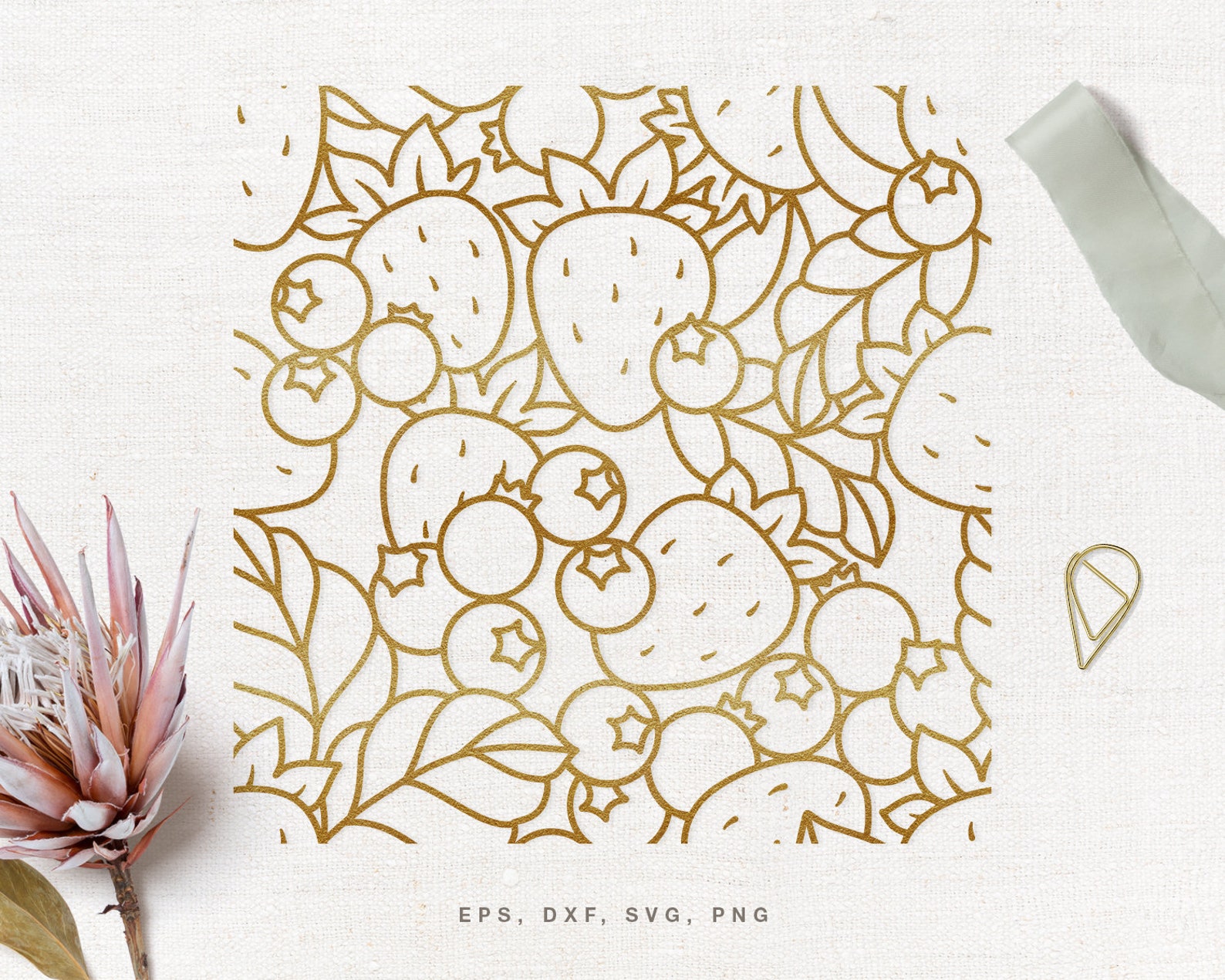 Berry Seamless Pattern SVG Cut File for Cricut, Silhouette, Svg Dxf Png ...
