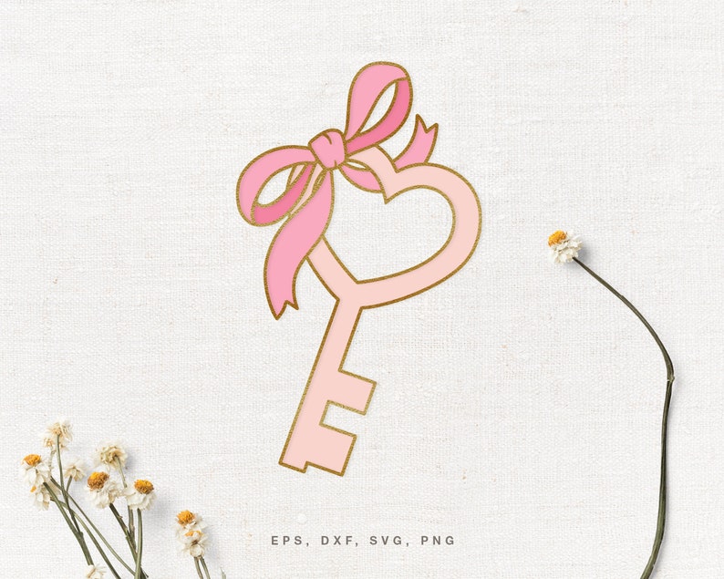 Heart Key SVG File Cut File for Cricut Silhouette in Svg Dxf - Etsy