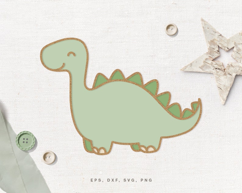 Cute Dinosaur SVG Cut File (svg Dxf Png Eps) for Silhouette Cameo ...
