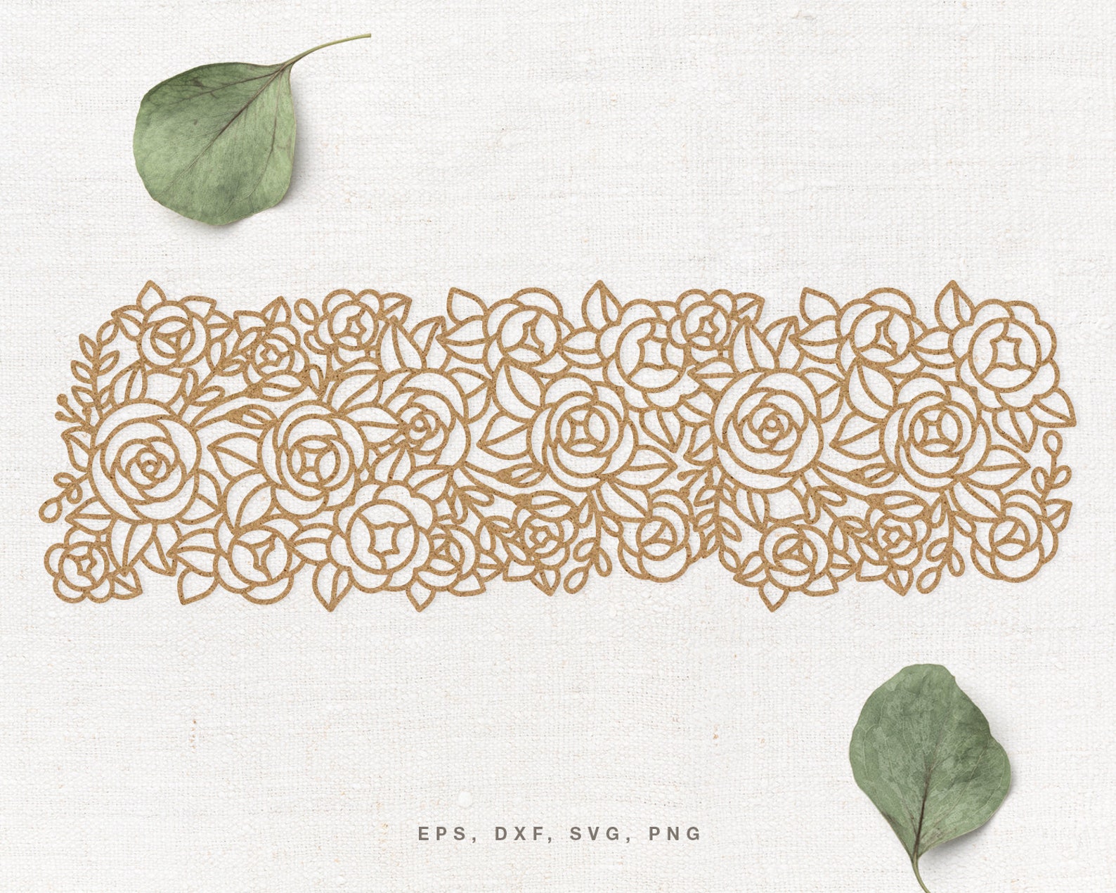 Floral Border SVG Cut File for Cricut & Silhouette Svg Dxf - Etsy