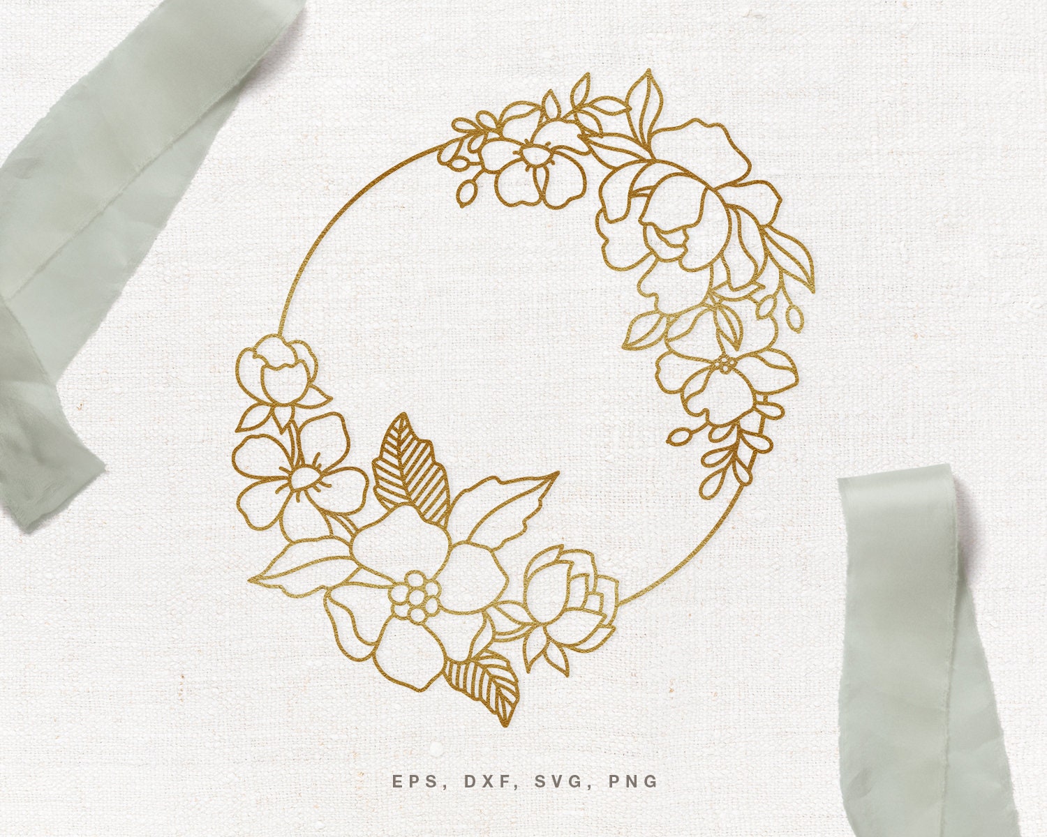 Floral Wreath SVG File Cut File for Cricut Silhouette Svg - Etsy