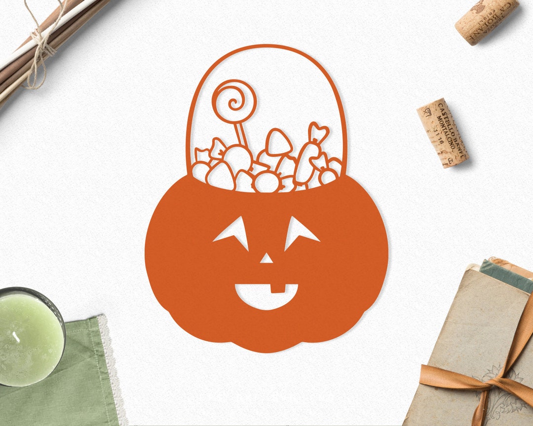 Pumpkin Candy Bucket Halloween SVG File - Cut File Cricut & Silhouette ...