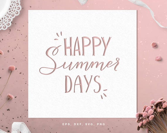 Summer Lettering Digital Cut File svg Dxf Png Eps for | Etsy