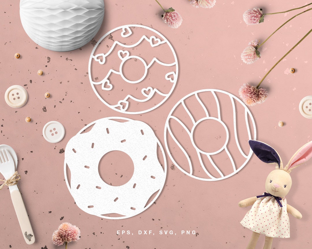 Donuts Cut File (svg Dxf Png Eps) for Silhouette & Cricut, Digital ...