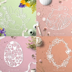 Cut File Bundle "easter and Spring" (svg Dxf Png Eps) Silhouette Cameo ...