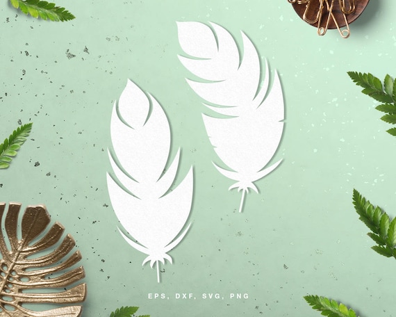 Feathers Digital Cut File svg Dxf Png for Use With | Etsy