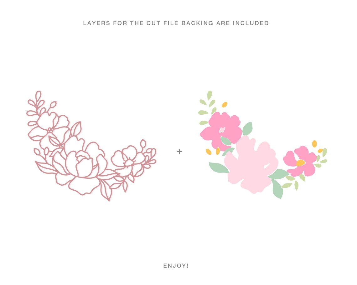 Flowers SVG File Cut File for Cricut Silhouette in Svg Dxf | Etsy