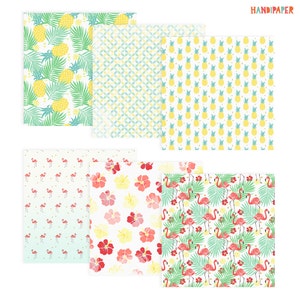 Digital Scrapbooking Paper: "tropical Summer", Printable Download ...