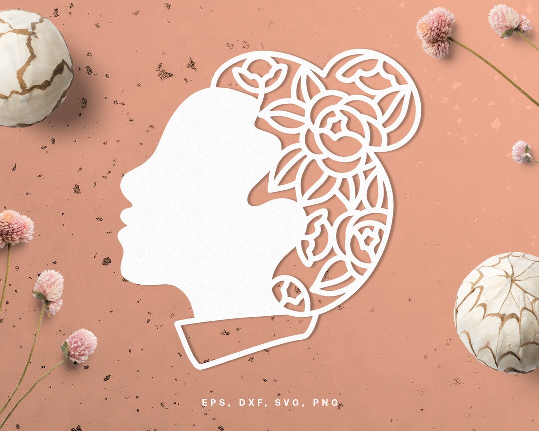 Woman Portrait Cutting File (svg Dxf Png Eps) for Silhouette & Cricut ...