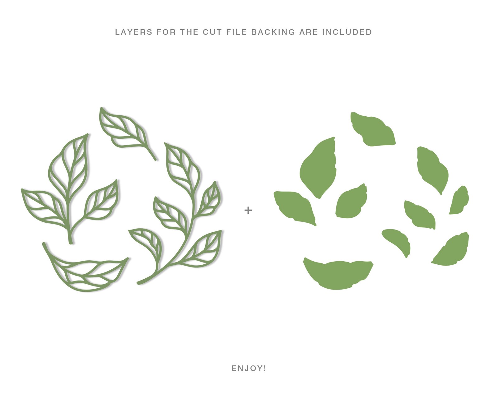 Leaves SVG Cut File Set for Paper Cutting on Silhouette - Etsy