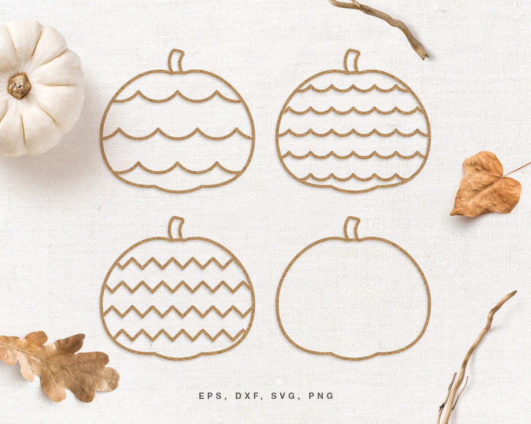 Fall SVG Pumpkin Set - Cut File for Cricut & Silhouette, Svg Dxf Png ...