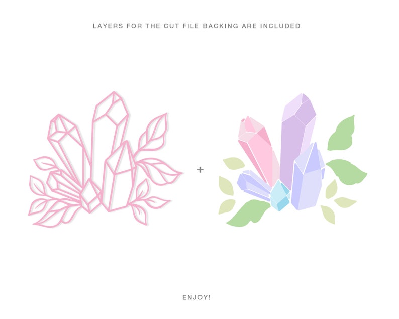 Floral Crystal Cluster SVG File Cut File for Cricut & - Etsy