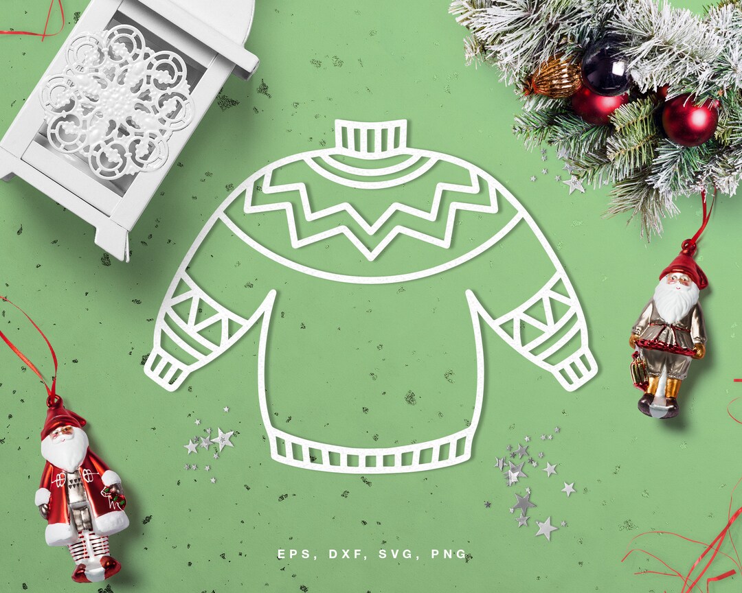 Sweater Cut File (svg Dxf Png Eps) for Silhouette Cameo and Cricut ...