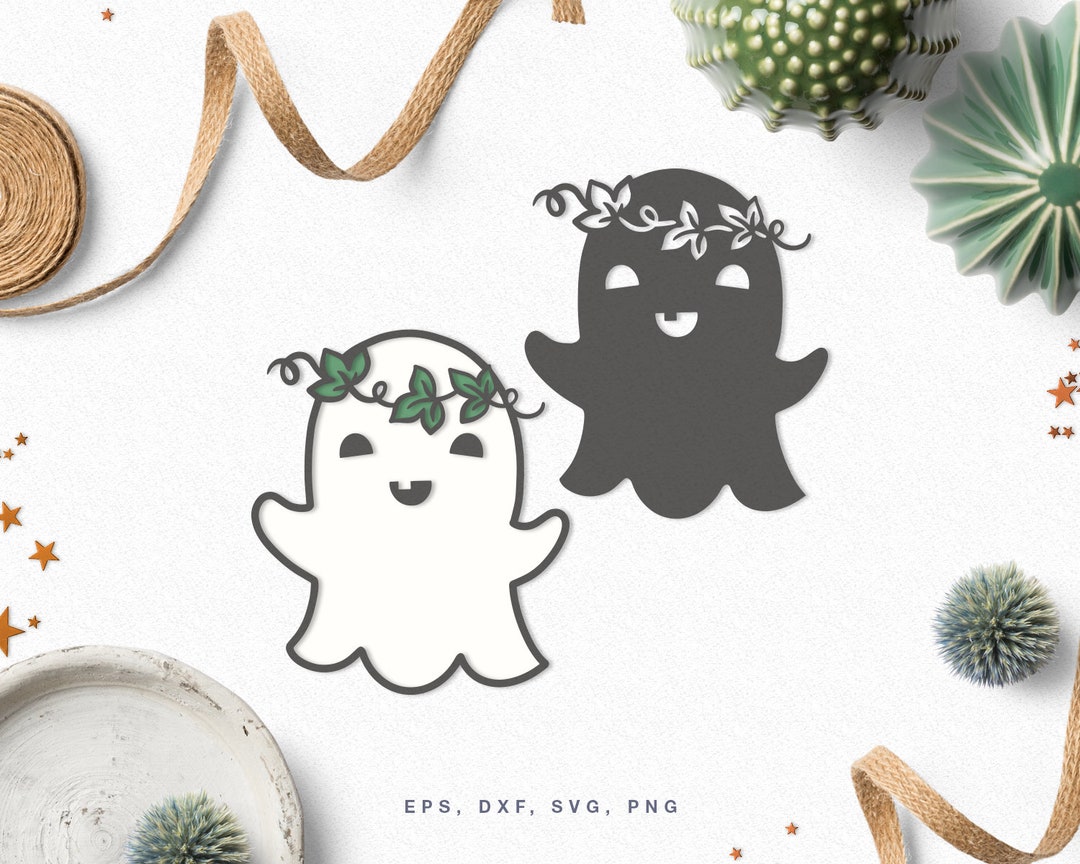 Cute Halloween Ghost SVG File - Cut File Cricut & Silhouette in Svg Dxf ...