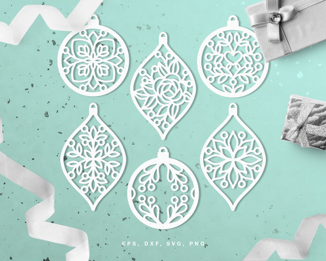 Cut File Christmas Ornaments (svg Dxf Png Eps) for Silhouette Cameo ...