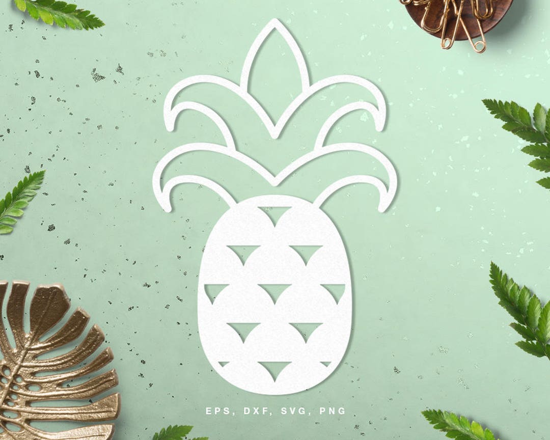 Pineapple Digital Cut File (svg, Dxf, Png, Eps) for Silhouette, Cricut ...