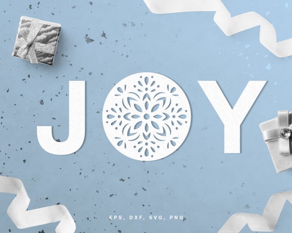 Christmas Ornament Word joy Cut File svg Dxf Png | Etsy