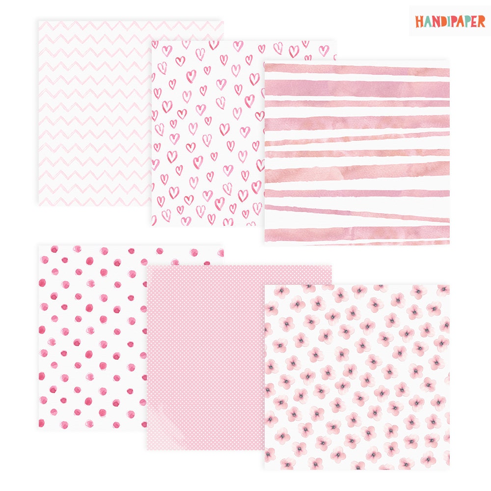 Digital Scrapbook Paper: valentine Printable - Etsy